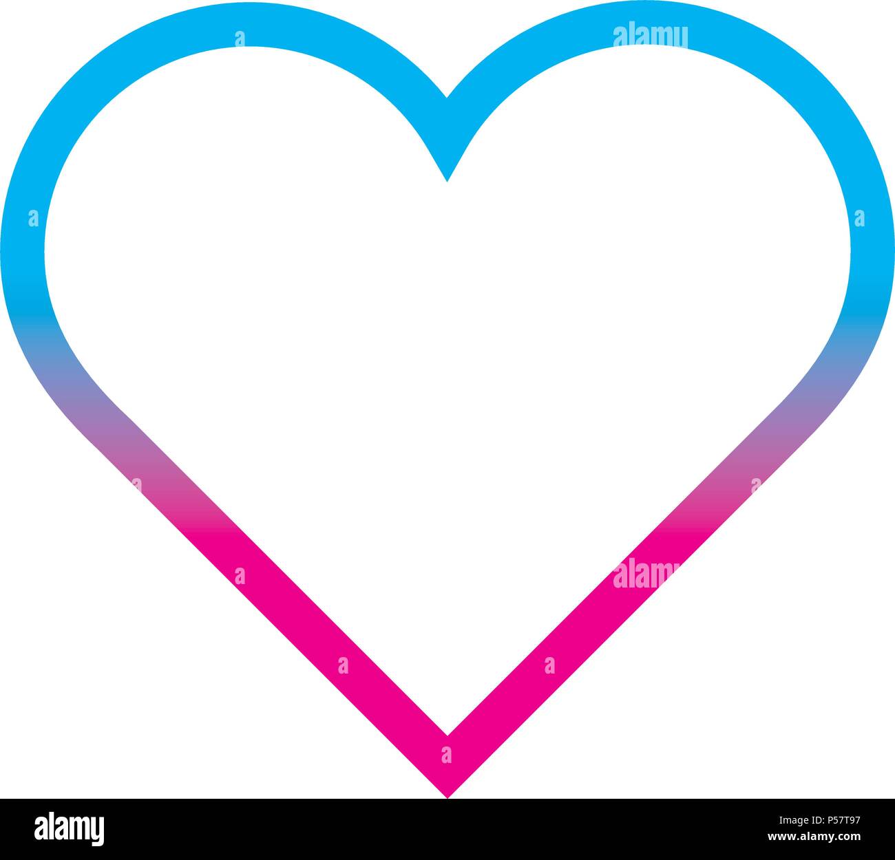 degraded line beauty heart love symbol design vector illustration Stock ...