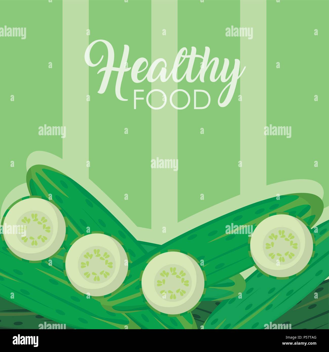 Cucumbers fresh and organic vegetables vector illustration graphic ...
