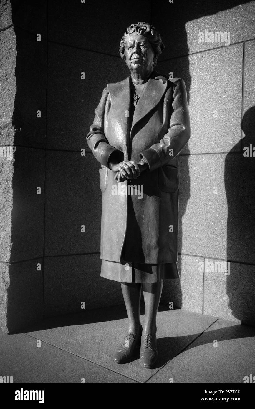 Statue of First Lady Eleanor Roosevelt Located in the Franklin Delano ...