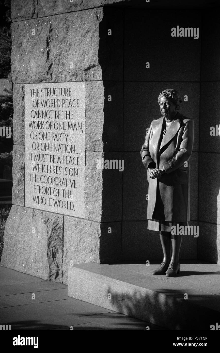 Statue of First Lady Eleanor Roosevelt Located in the Franklin Delano ...