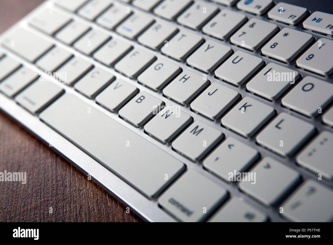 large white computer keyboard close up keys Stock Photo - Alamy