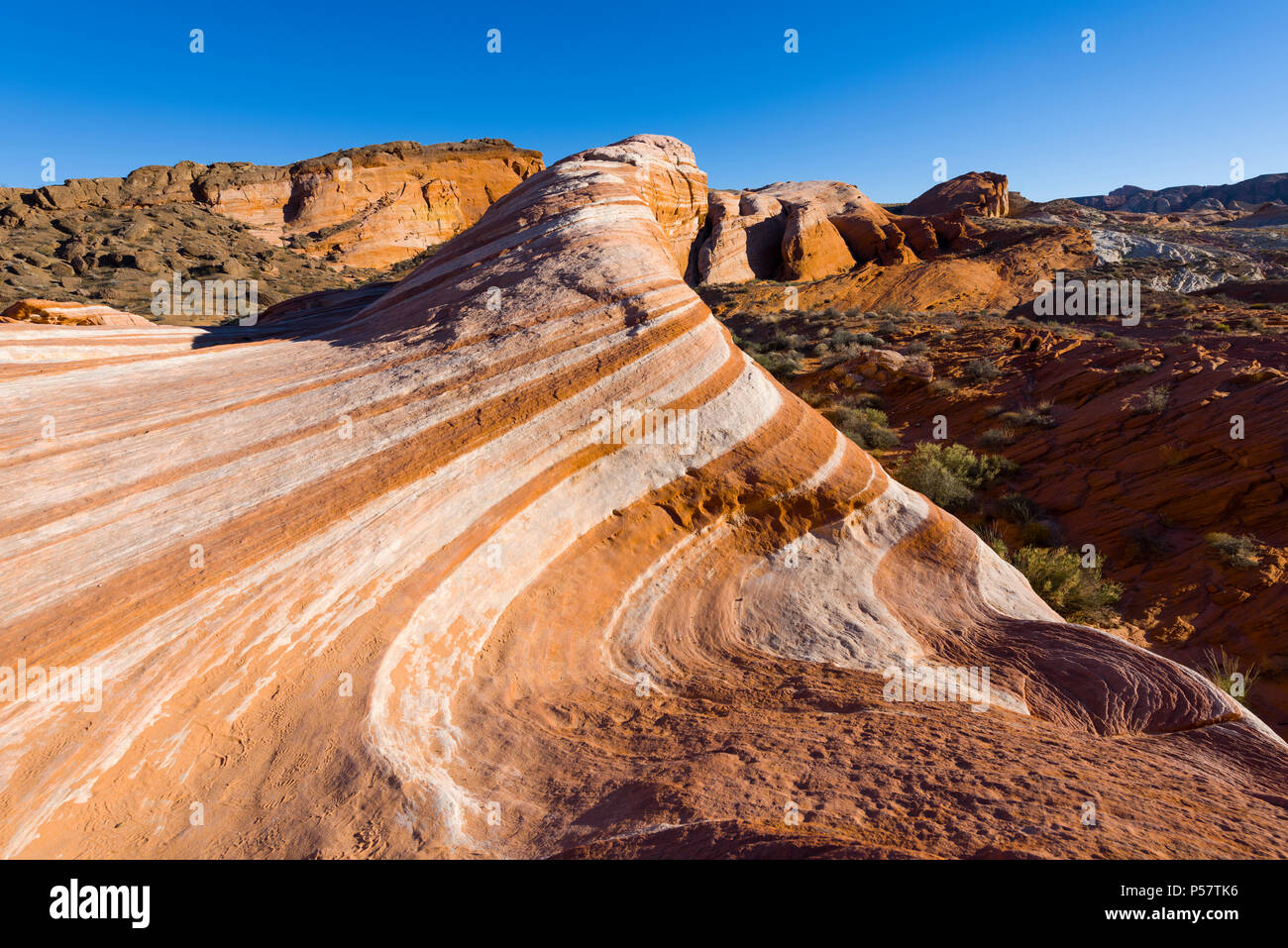 The Fire Wave, one of many features created by petrified sand dunes ...