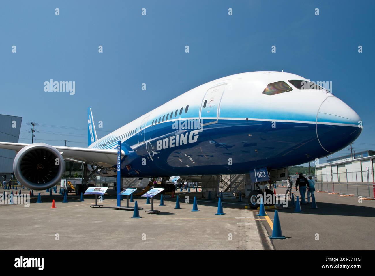 A Boeing 787 Dreamliner, the third built and used for flight testing ...
