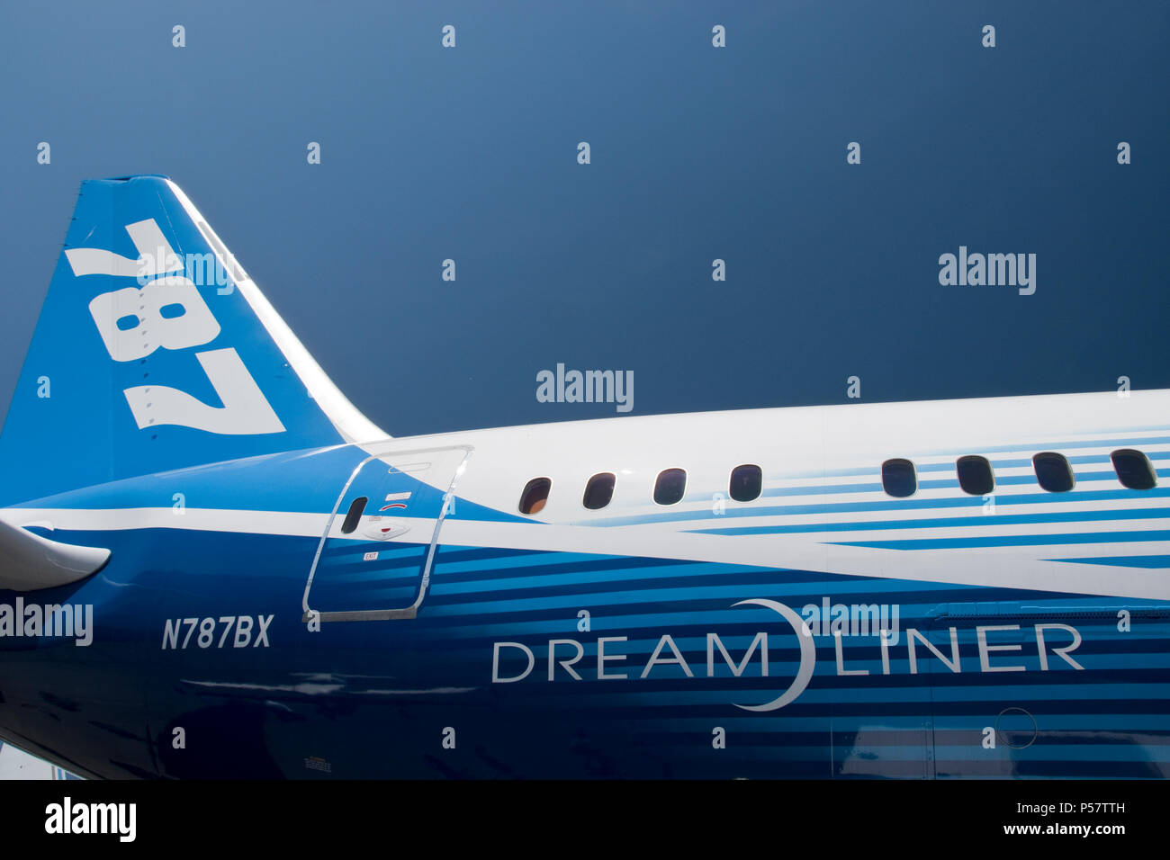 A Boeing 787 Dreamliner, the third built and used for flight testing ...