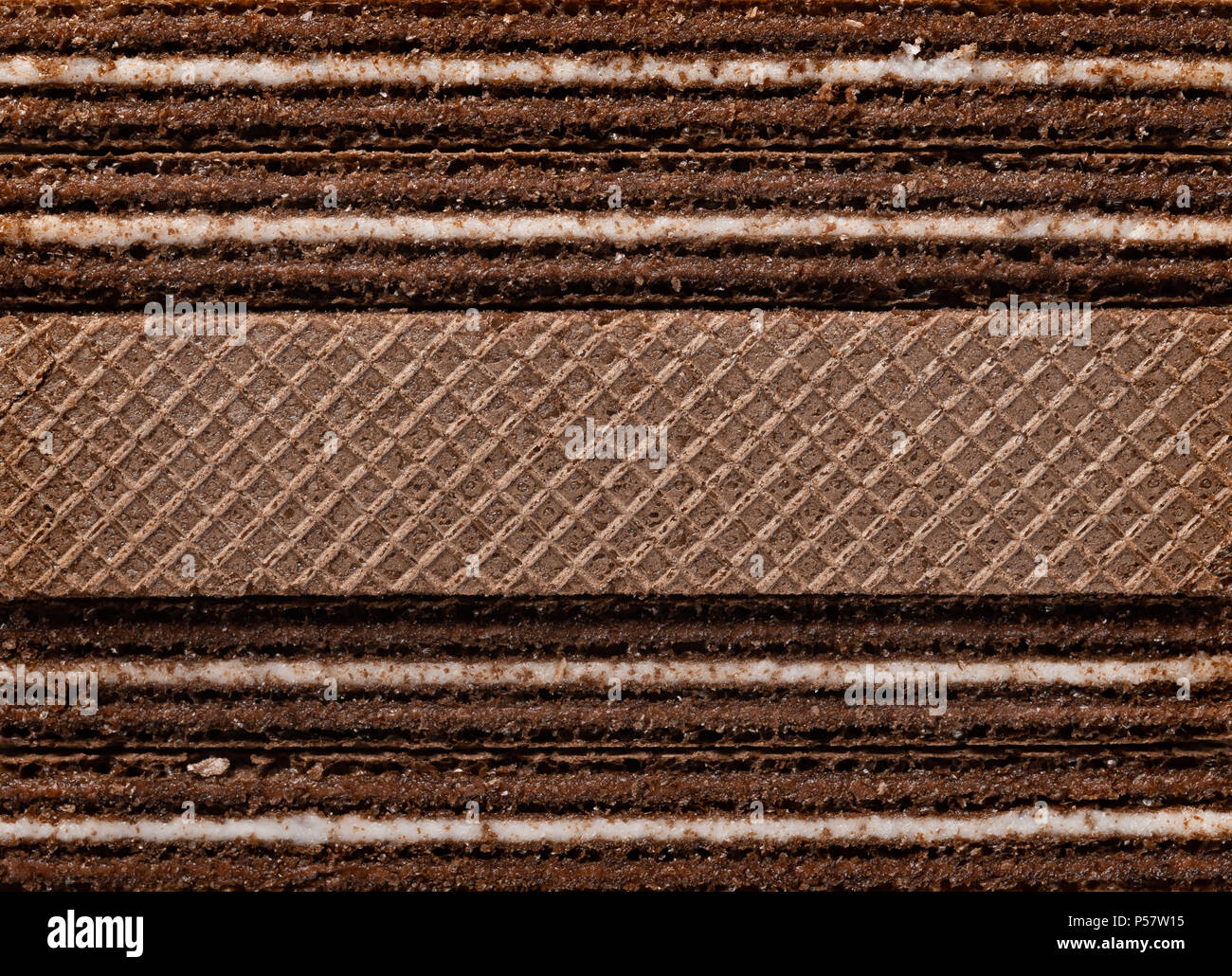 cross sections of vanilla flavor wafer blocks as background Stock Photo ...