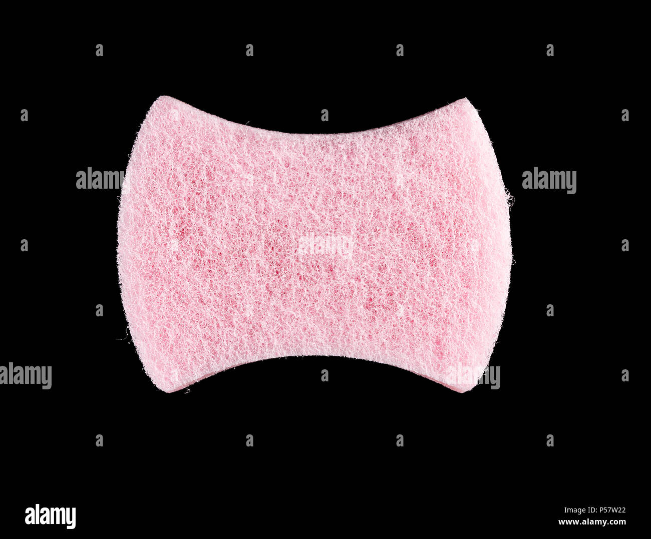 top view new cleaning sponge on a black background Stock Photo - Alamy