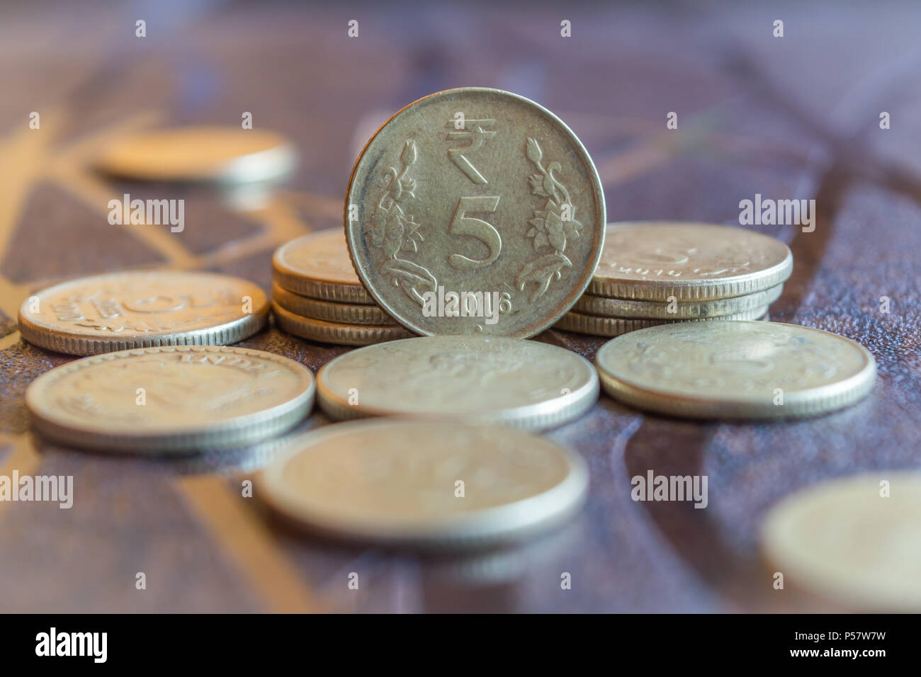 Indian rupee coins on hi-res stock photography and images - Alamy