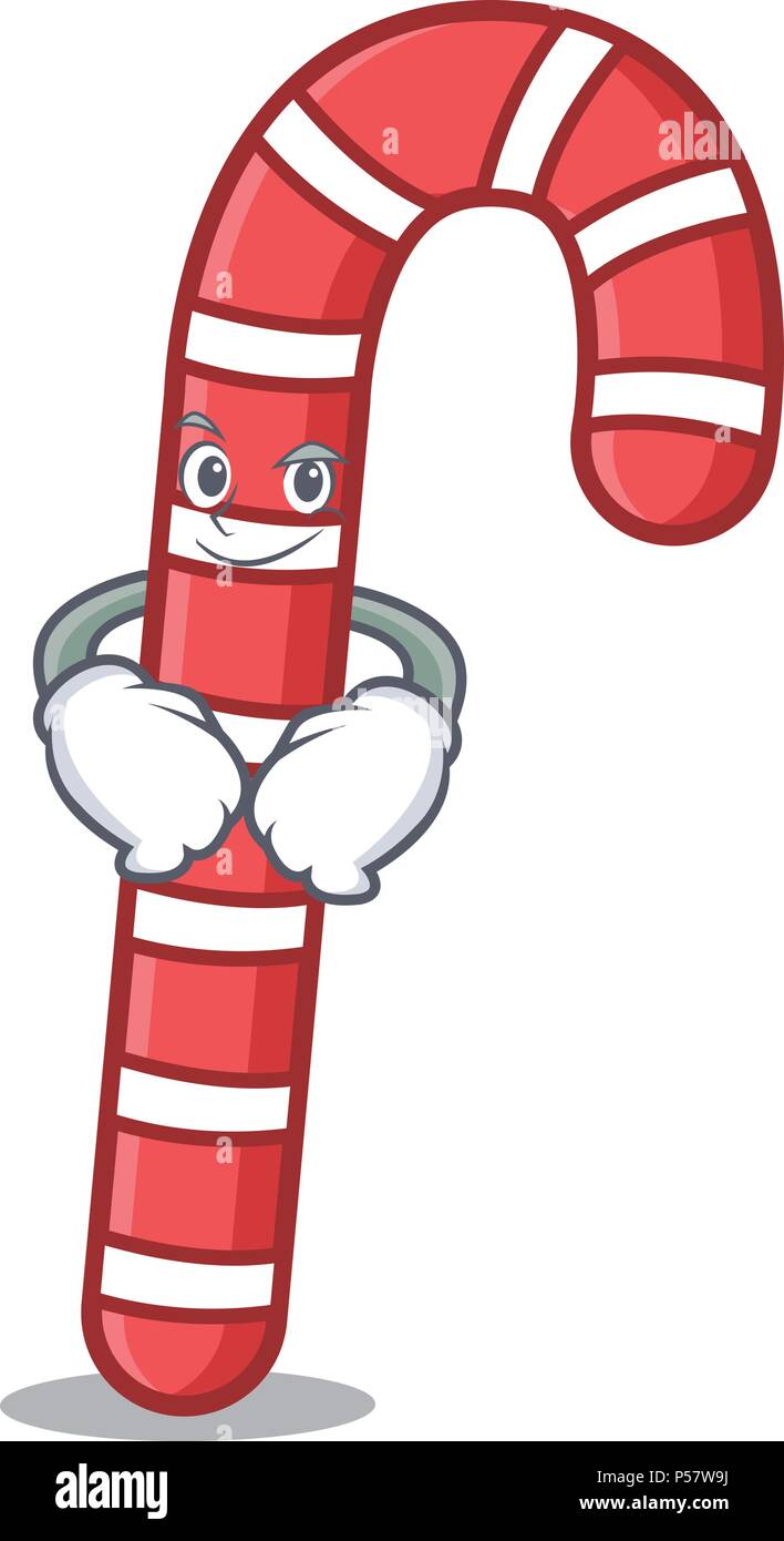 Smirking candy canes character cartoon Stock Vector Image & Art - Alamy