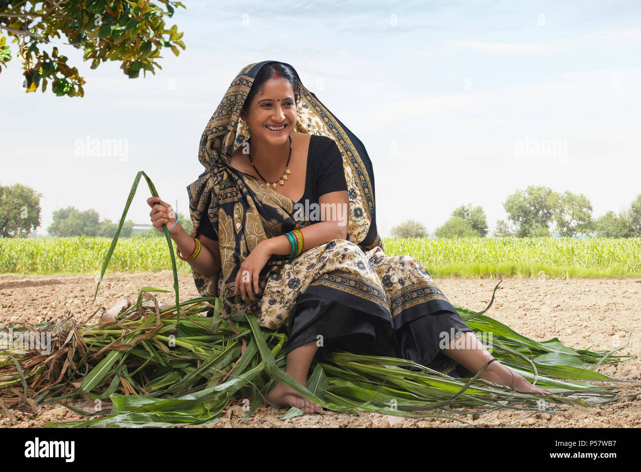 Indian woman in paddy field hi-res stock photography and images - Alamy