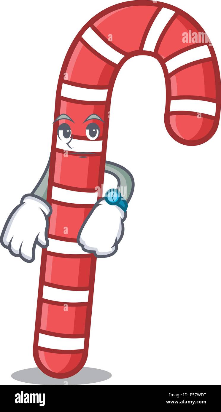 Waiting candy canes mascot cartoon Stock Vector Image & Art - Alamy