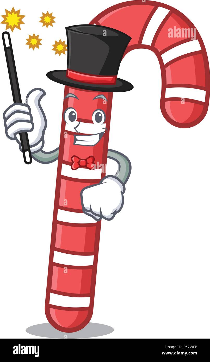 Magician candy canes mascot cartoon Stock Vector Image & Art - Alamy
