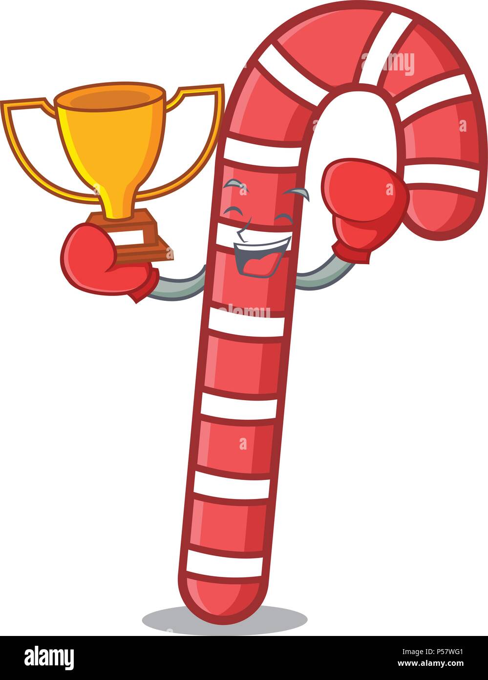 Boxing winner candy canes mascot cartoon Stock Vector Image & Art - Alamy