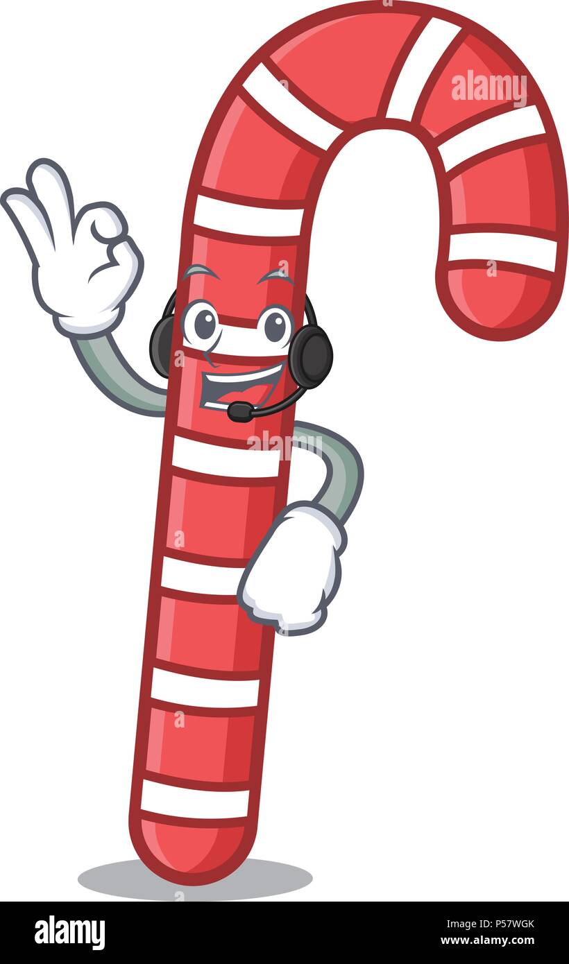 With headphone candy canes mascot cartoon Stock Vector Image & Art - Alamy