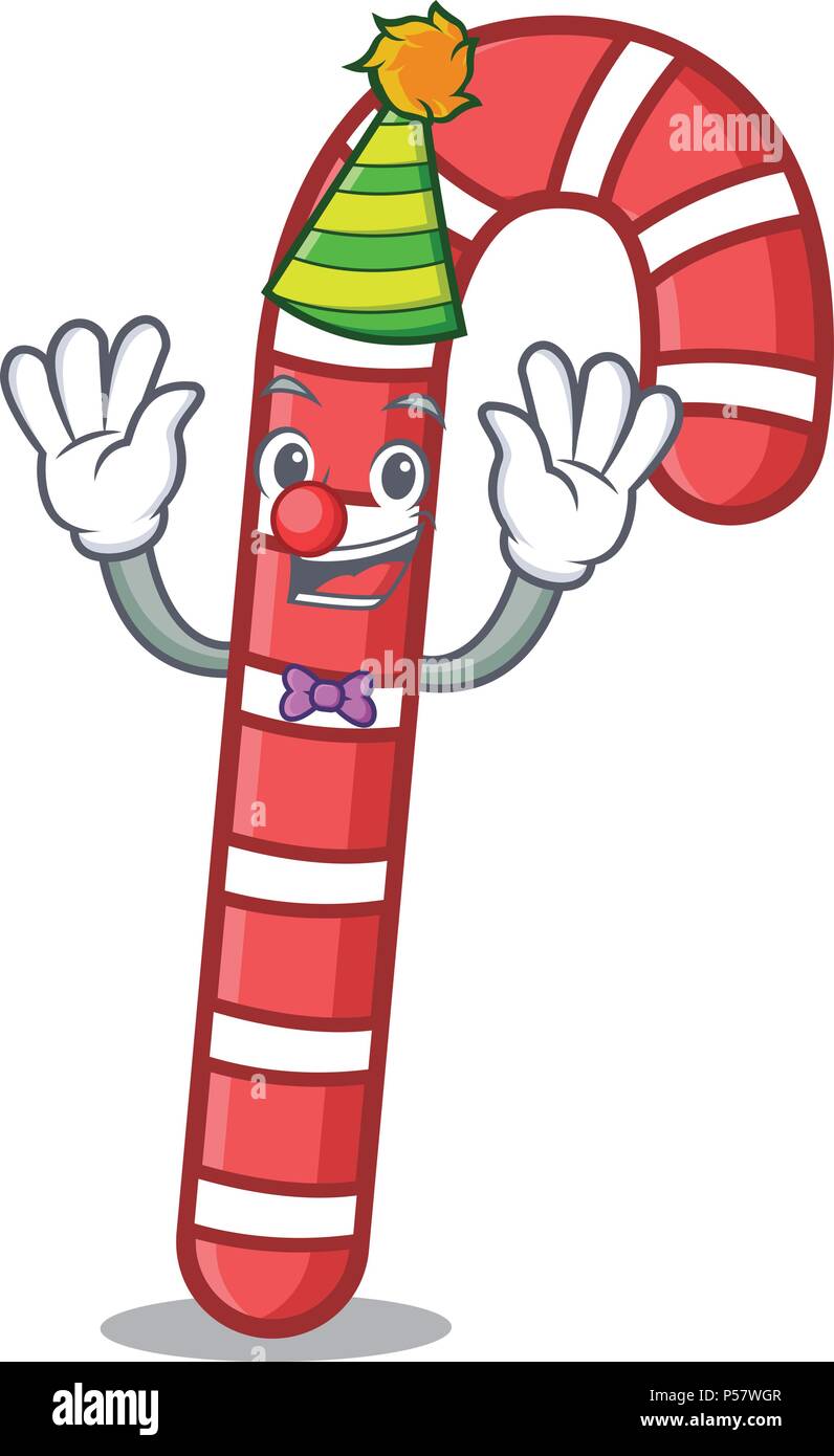 Clown candy canes mascot cartoon Stock Vector Image & Art - Alamy
