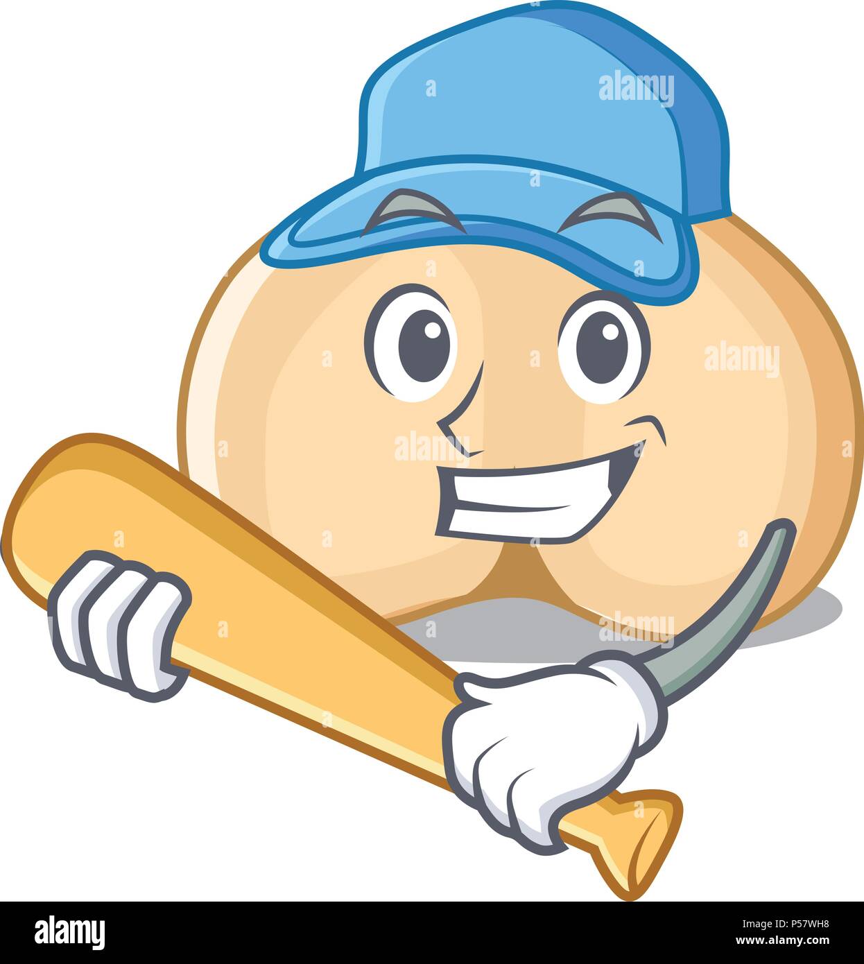 Playing baseball chickpeas character cartoon style Stock Vector Image ...