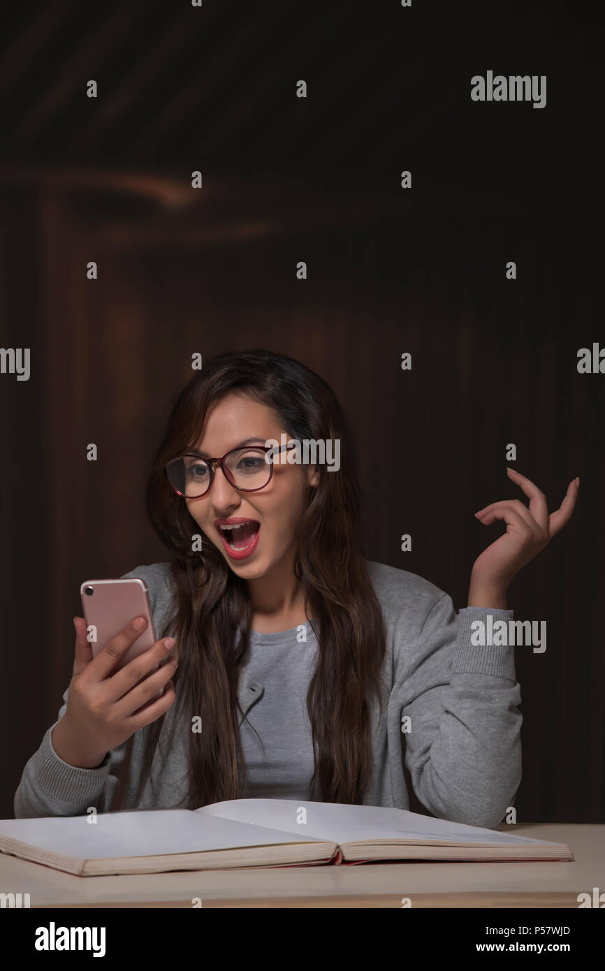 Indian book student education woman hi-res stock photography and images ...