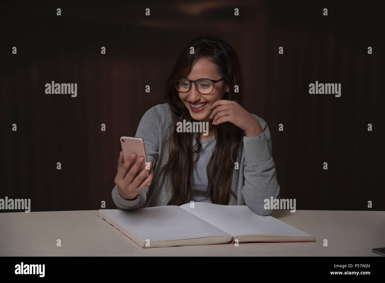 Indian book student education woman hi-res stock photography and images ...