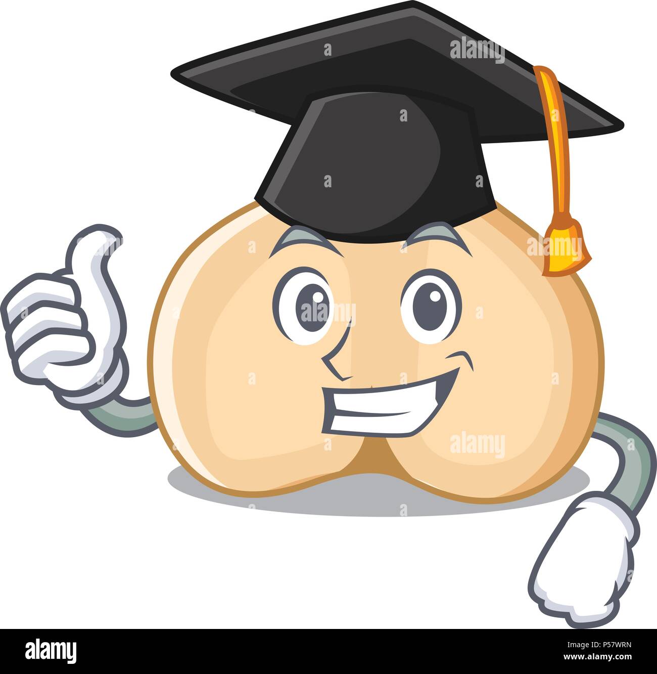 Graduation chickpeas character cartoon style Stock Vector Image & Art ...