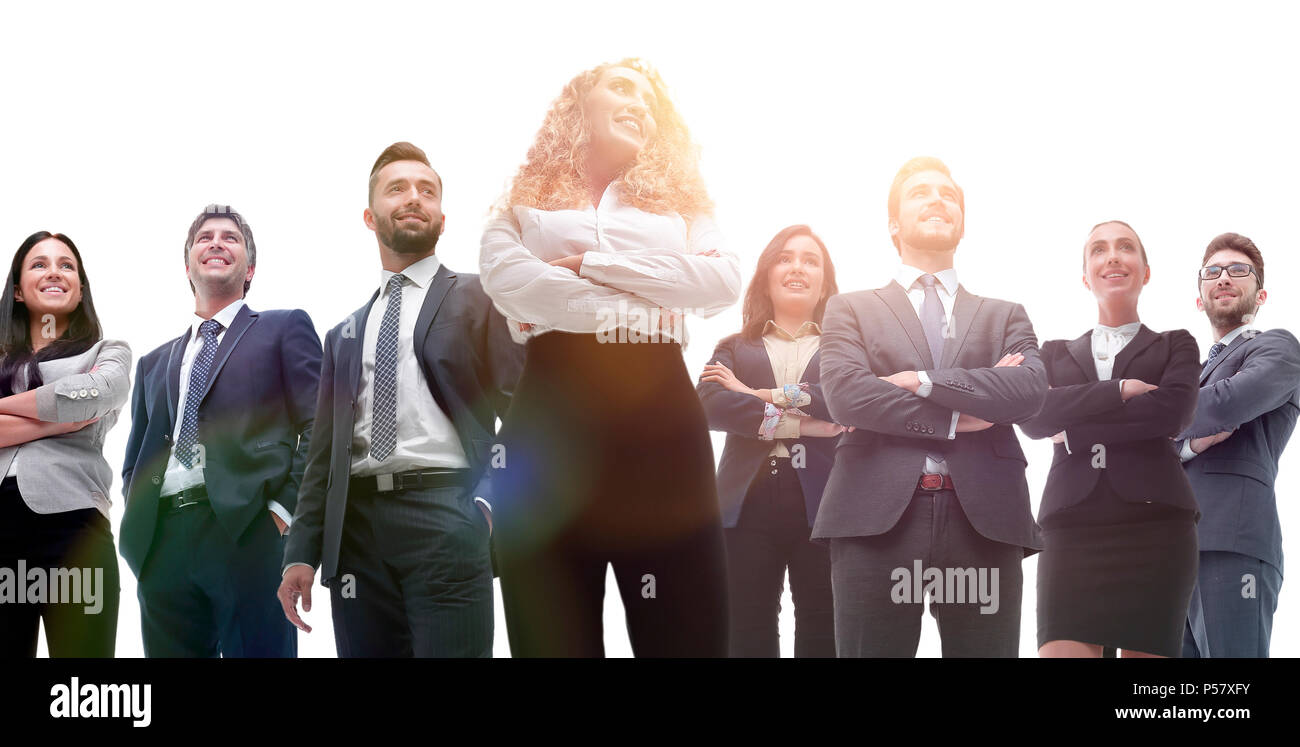 happy successful business team isolated on white background Stock Photo ...