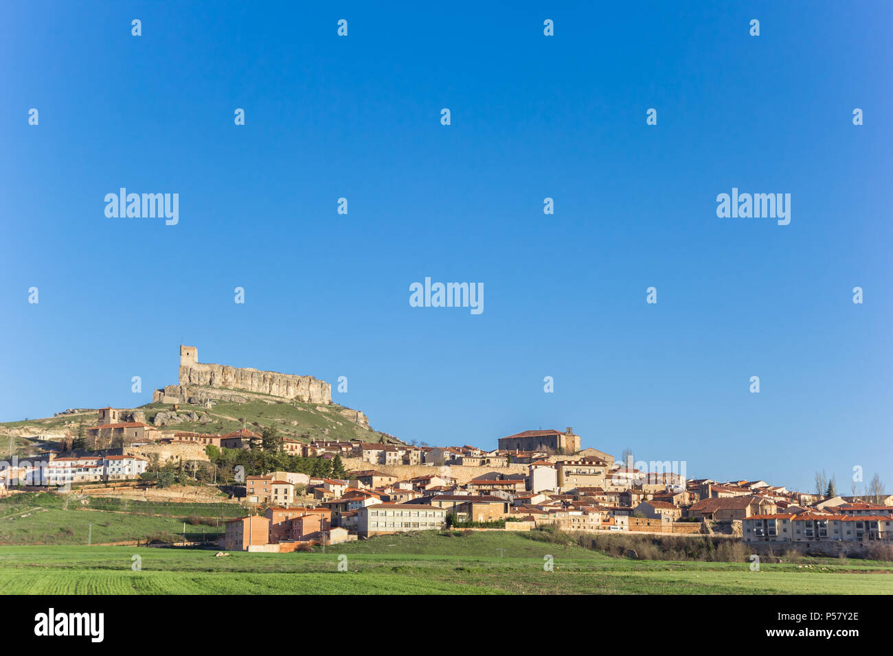 Castle on top of the hill in Atienza, Spain Stock Photo - Alamy