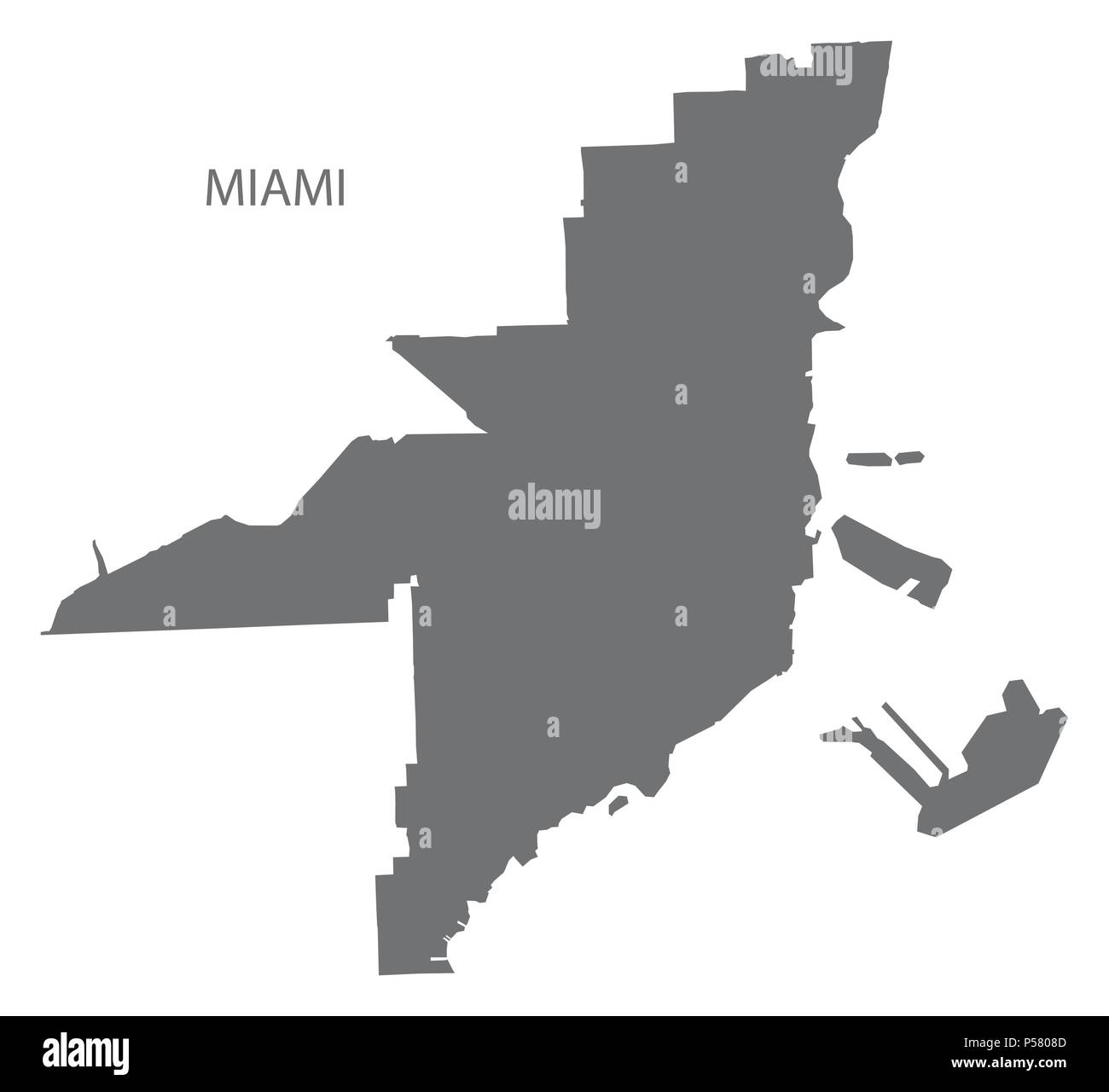 Miami florida map Cut Out Stock Images & Pictures - Alamy