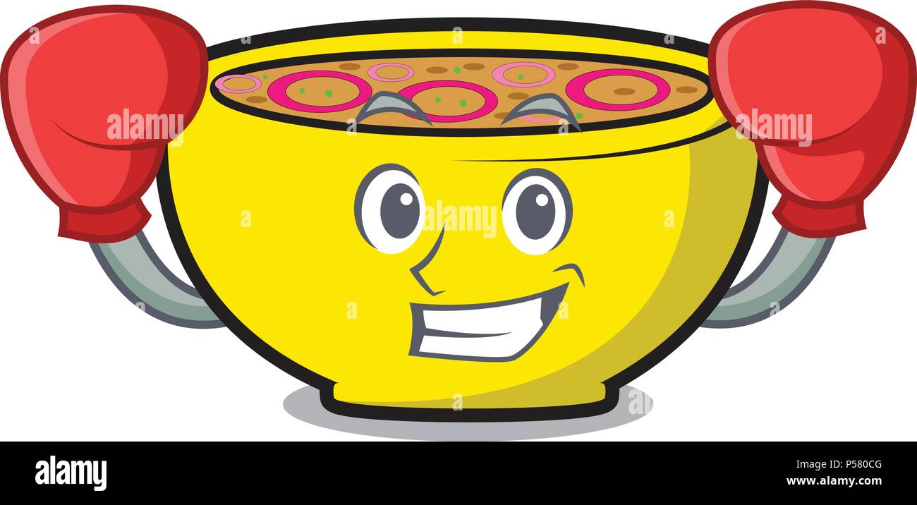 Boxing soup union character cartoon Stock Vector Image & Art - Alamy