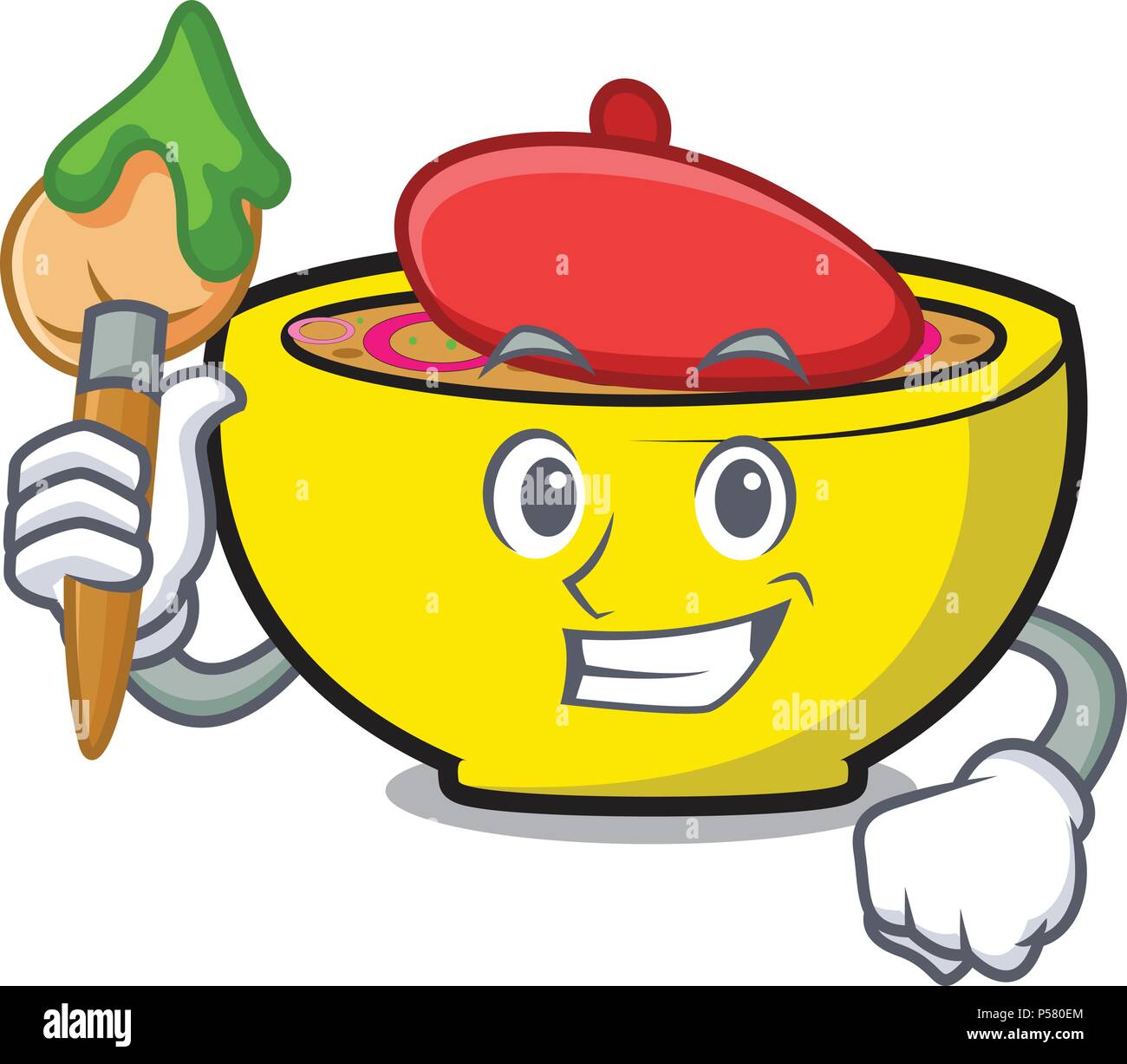 Healthy family painting Stock Vector Images - Alamy
