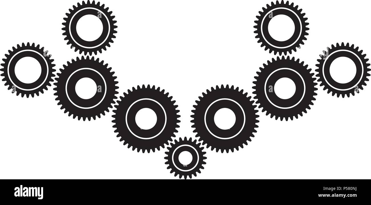 Set of gear wheels. Flat vector Stock Vector Image & Art - Alamy
