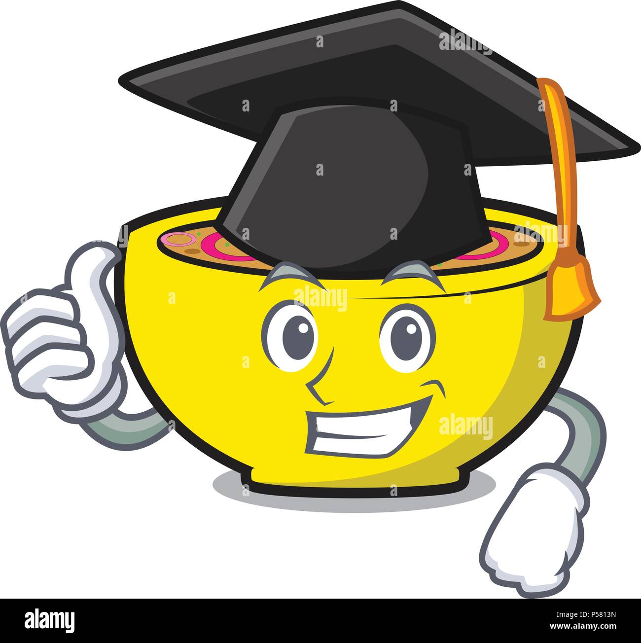 Graduation soup union character cartoon Stock Vector Image & Art - Alamy