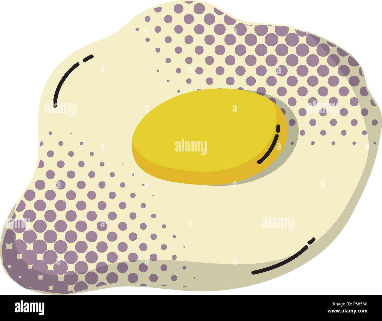 fried egg breakfast protein nutrition vector illustration Stock Vector ...