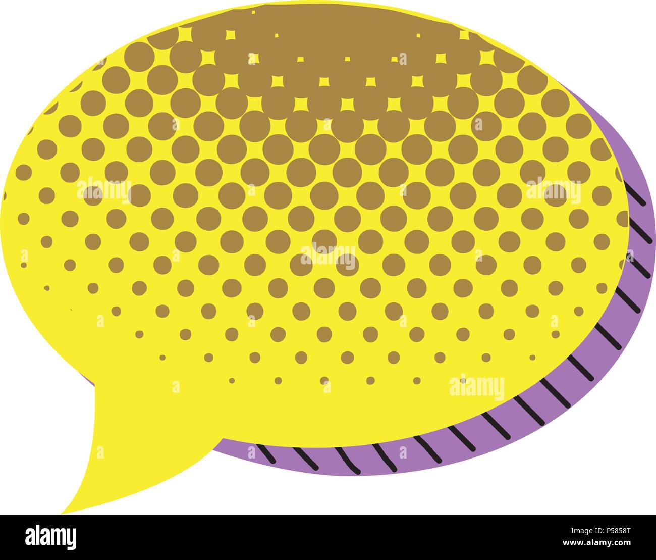 chat bubble pop art message vector illustration Stock Vector Image ...