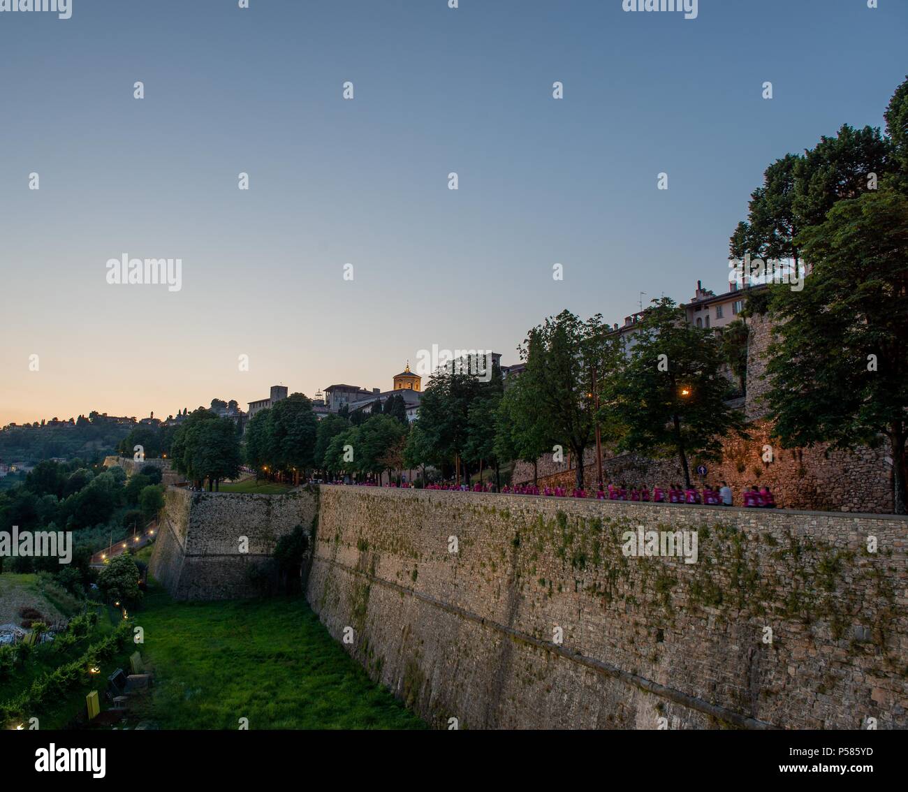 Venetian walls unesco heritage of bergamo Stock Photo - Alamy