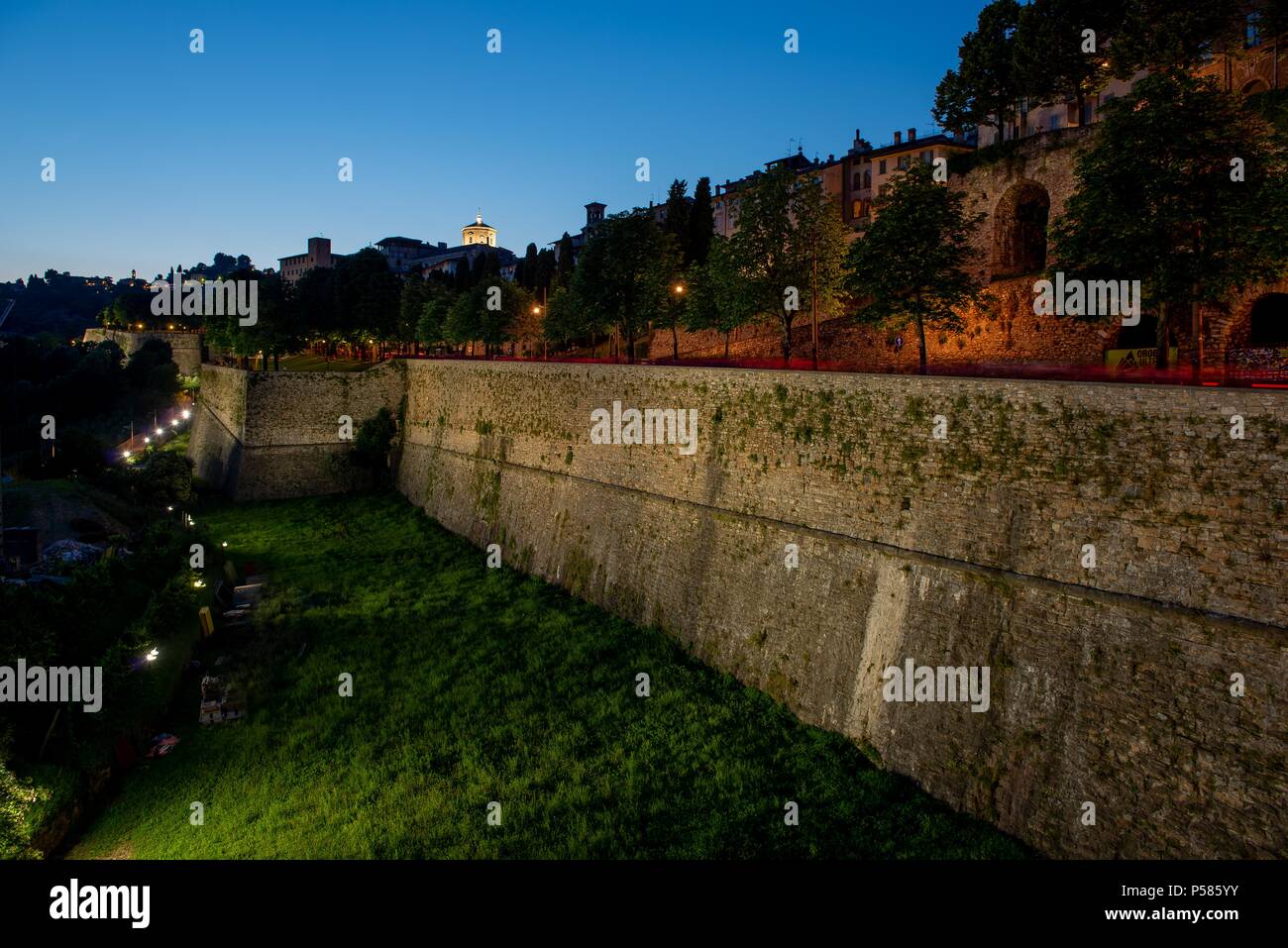 Venetian walls unesco heritage of bergamo Stock Photo - Alamy