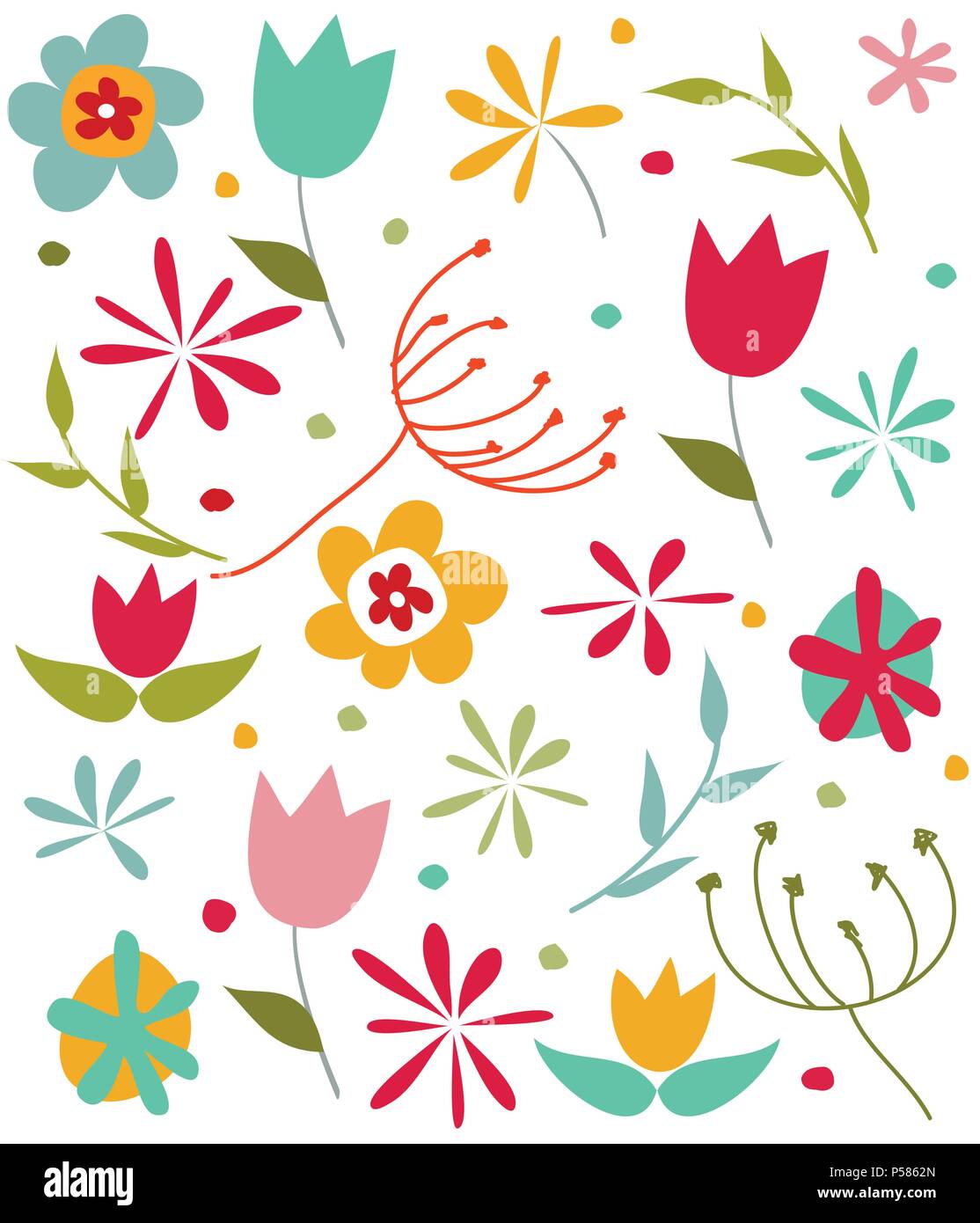 Seamless floral pattern, fabric texture Stock Vector Image & Art - Alamy