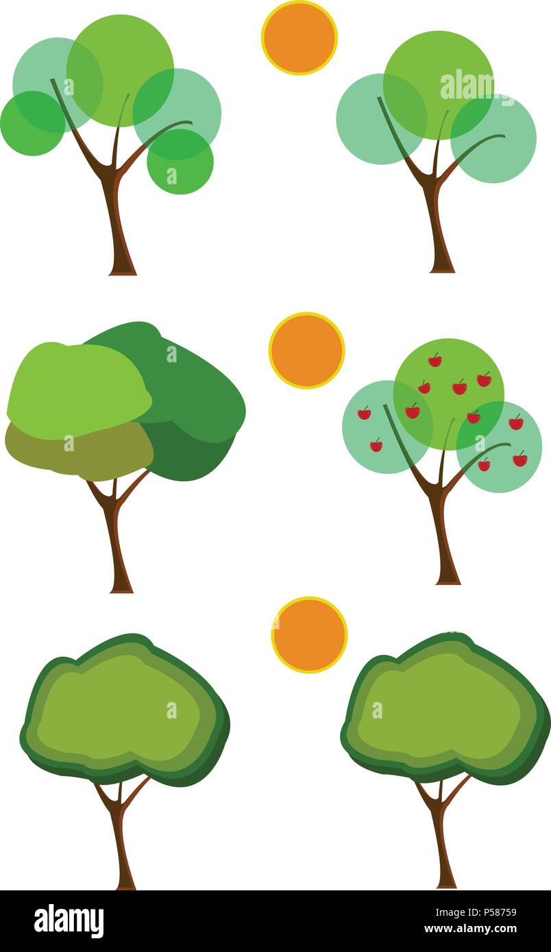 Abstract trees icons web hi-res stock photography and images - Alamy