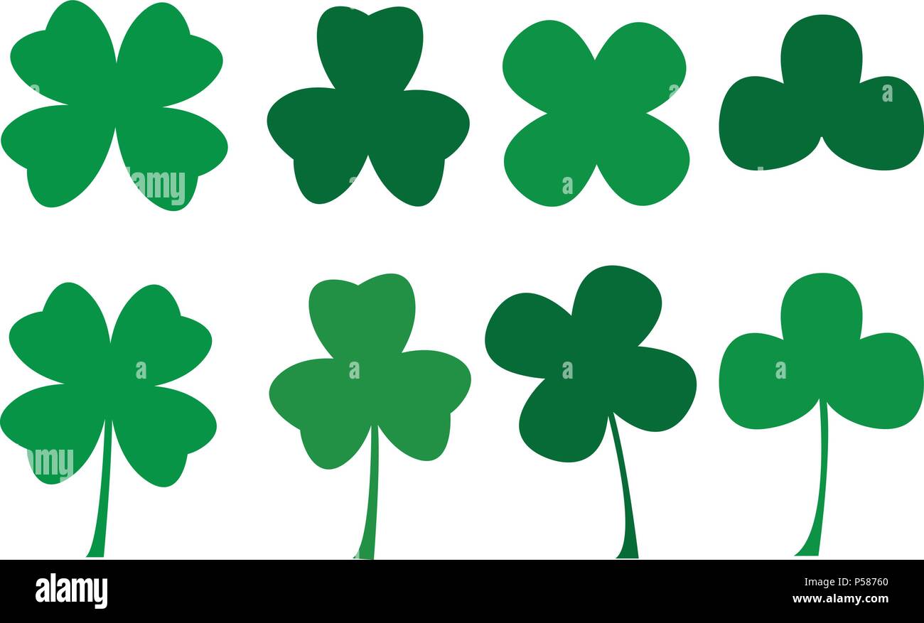 Single three leaf clover Cut Out Stock Images & Pictures - Alamy