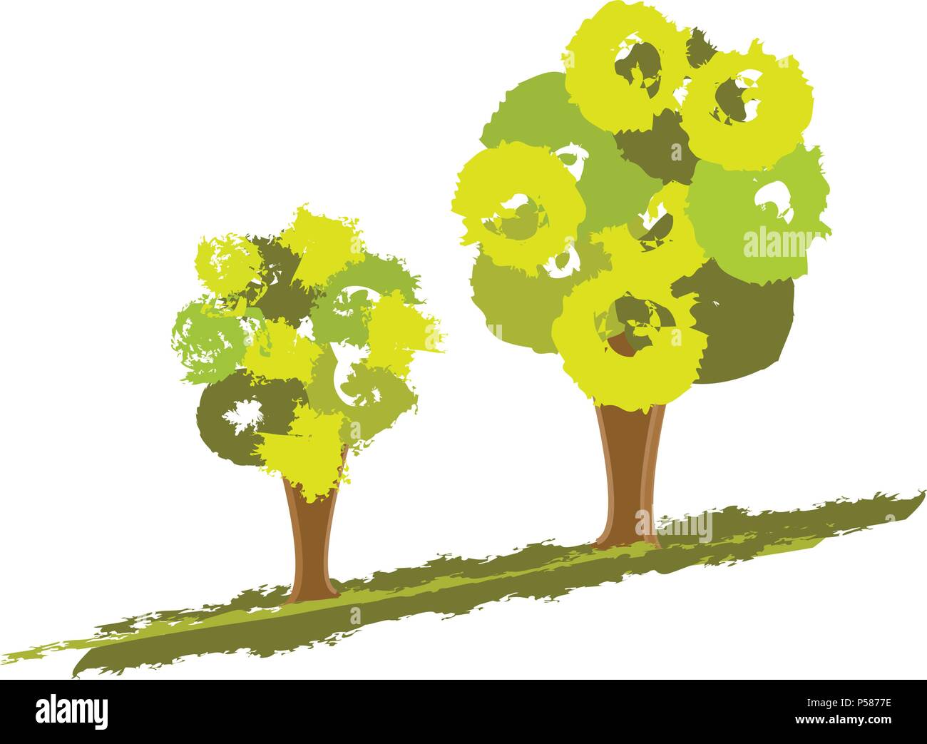 Abstract tree icons Stock Vector Images - Alamy