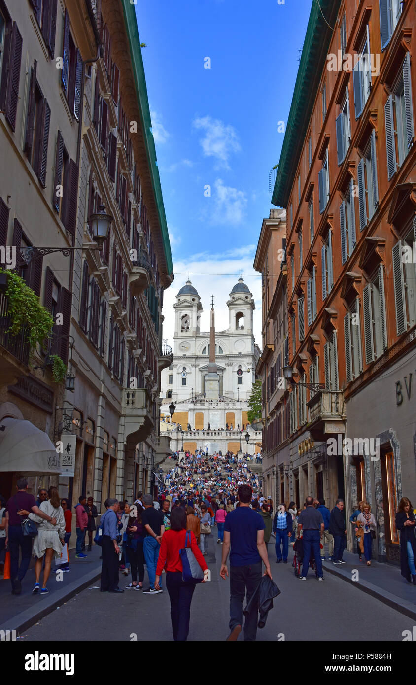 Italy, Rome, Tourists walk in Condotti street Stock Photo - Alamy
