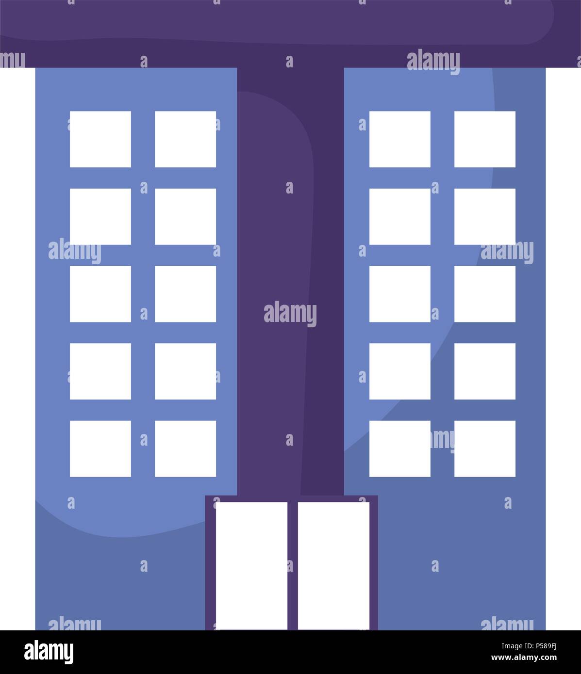 building city construction with windows style vector illustration Stock ...