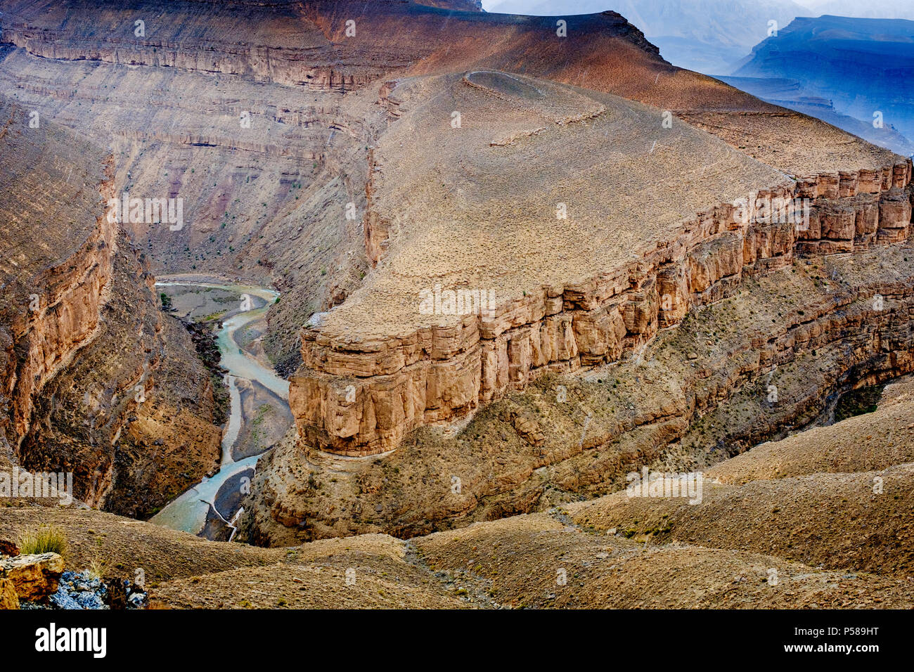 The Dades River carves it's way through the spectacular Dades Gorges ...