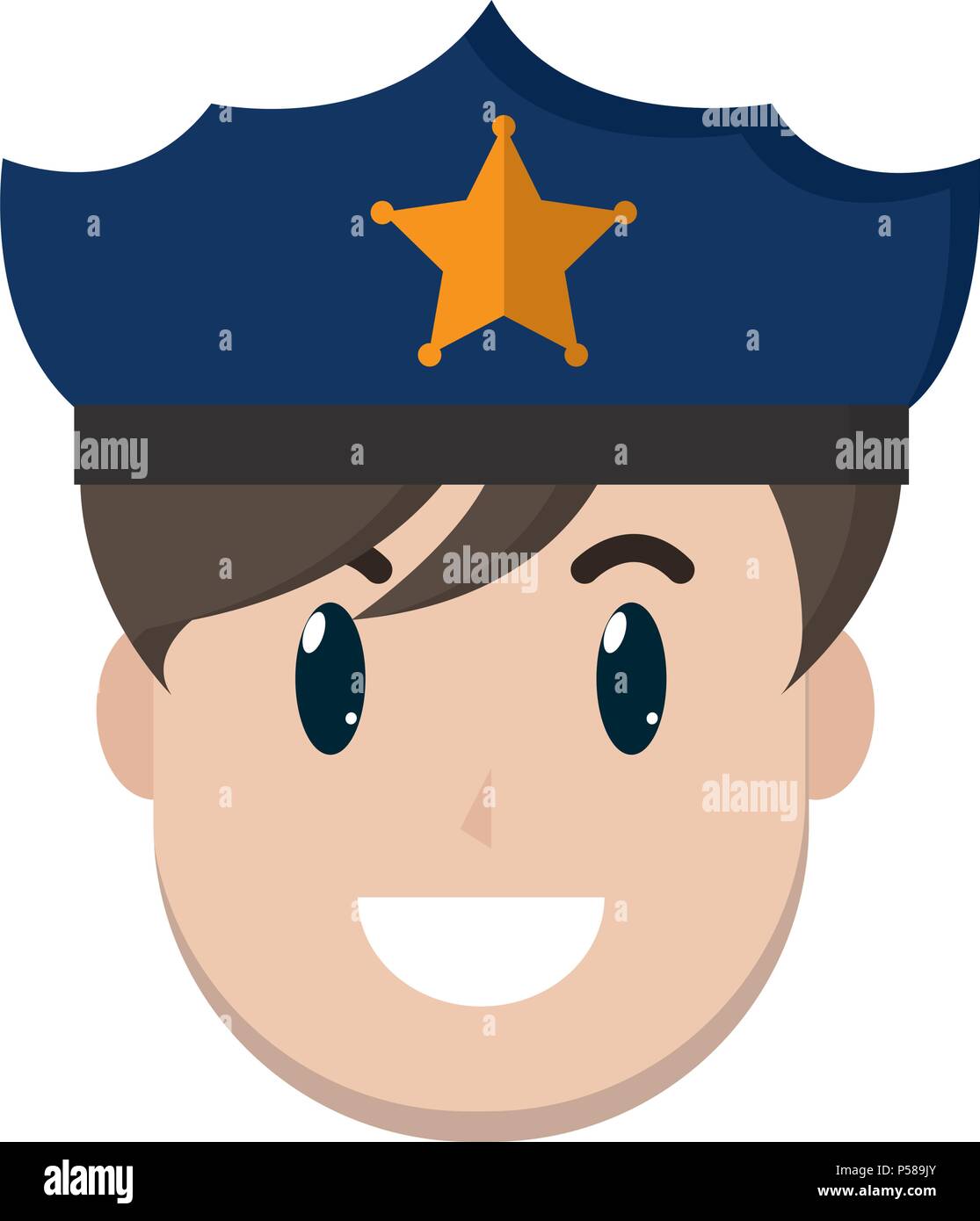 Policeman head Stock Vector Images - Alamy