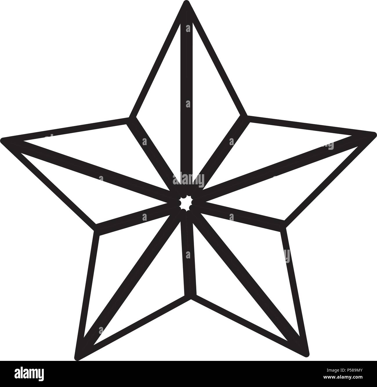 line sparkly star art symbol style vector illustration Stock Vector ...