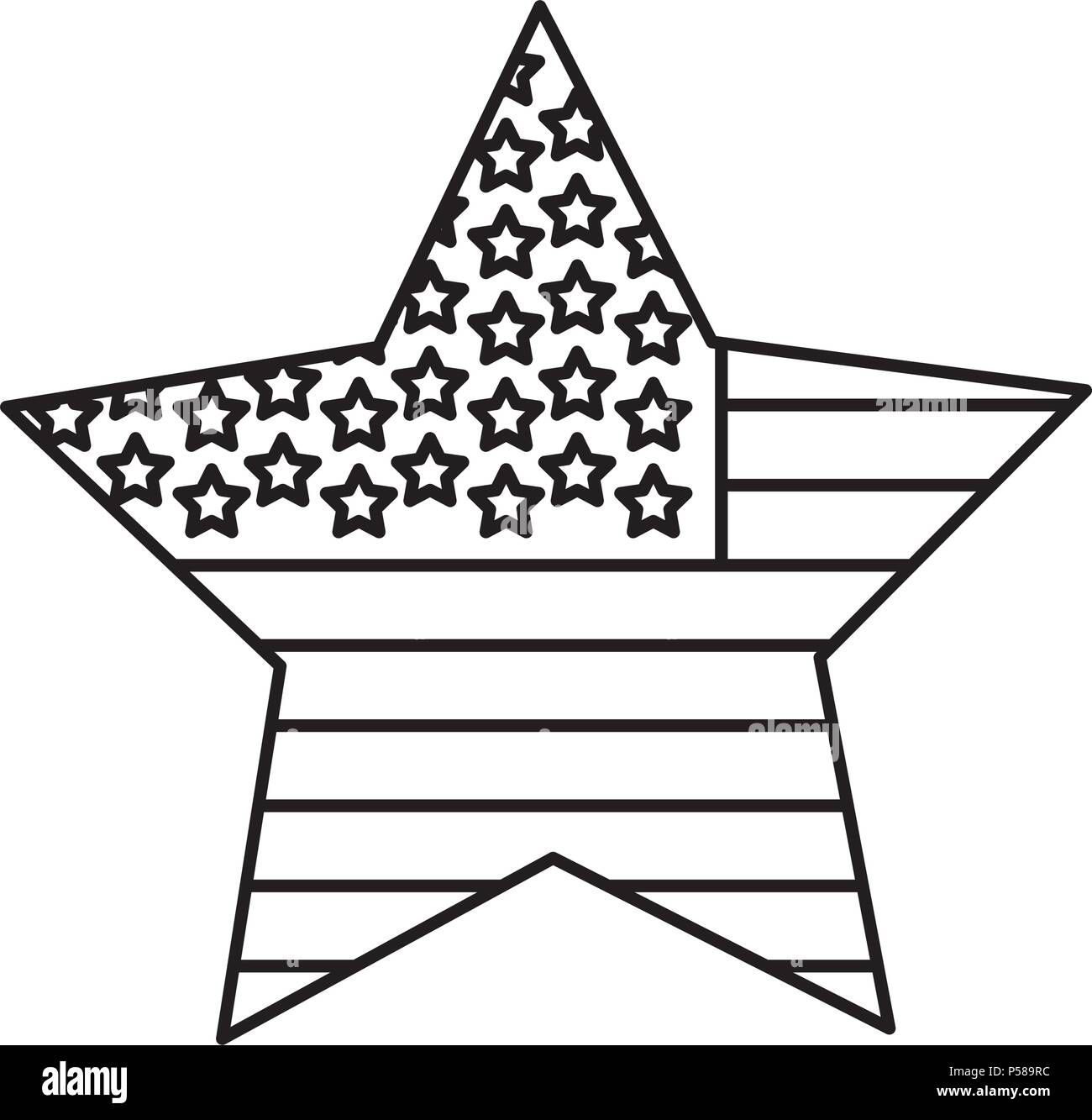 Patriotic Stars Clip Art Black And White