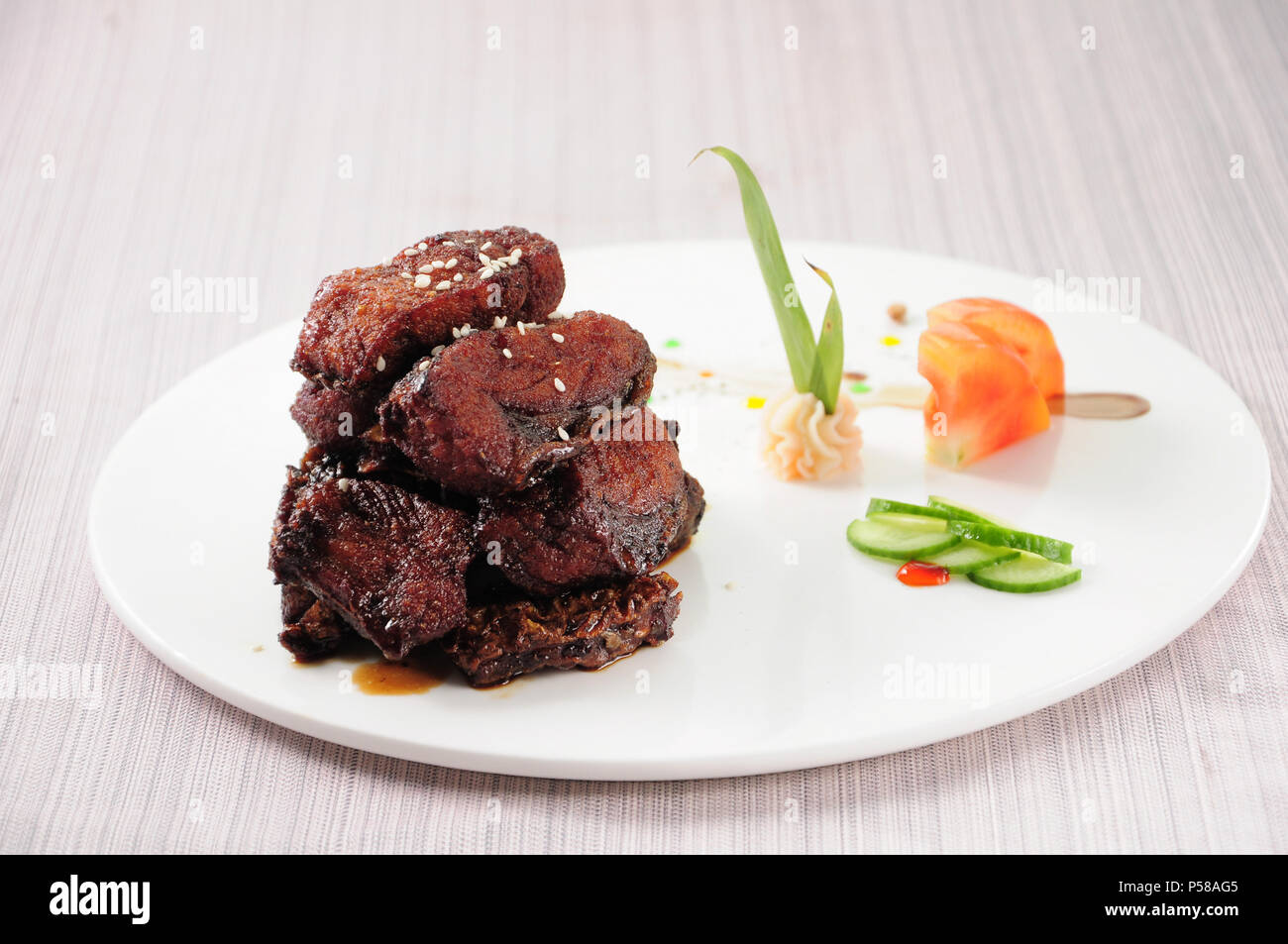 Chinese cuisine--Shanghai Quick fried fish Stock Photo - Alamy
