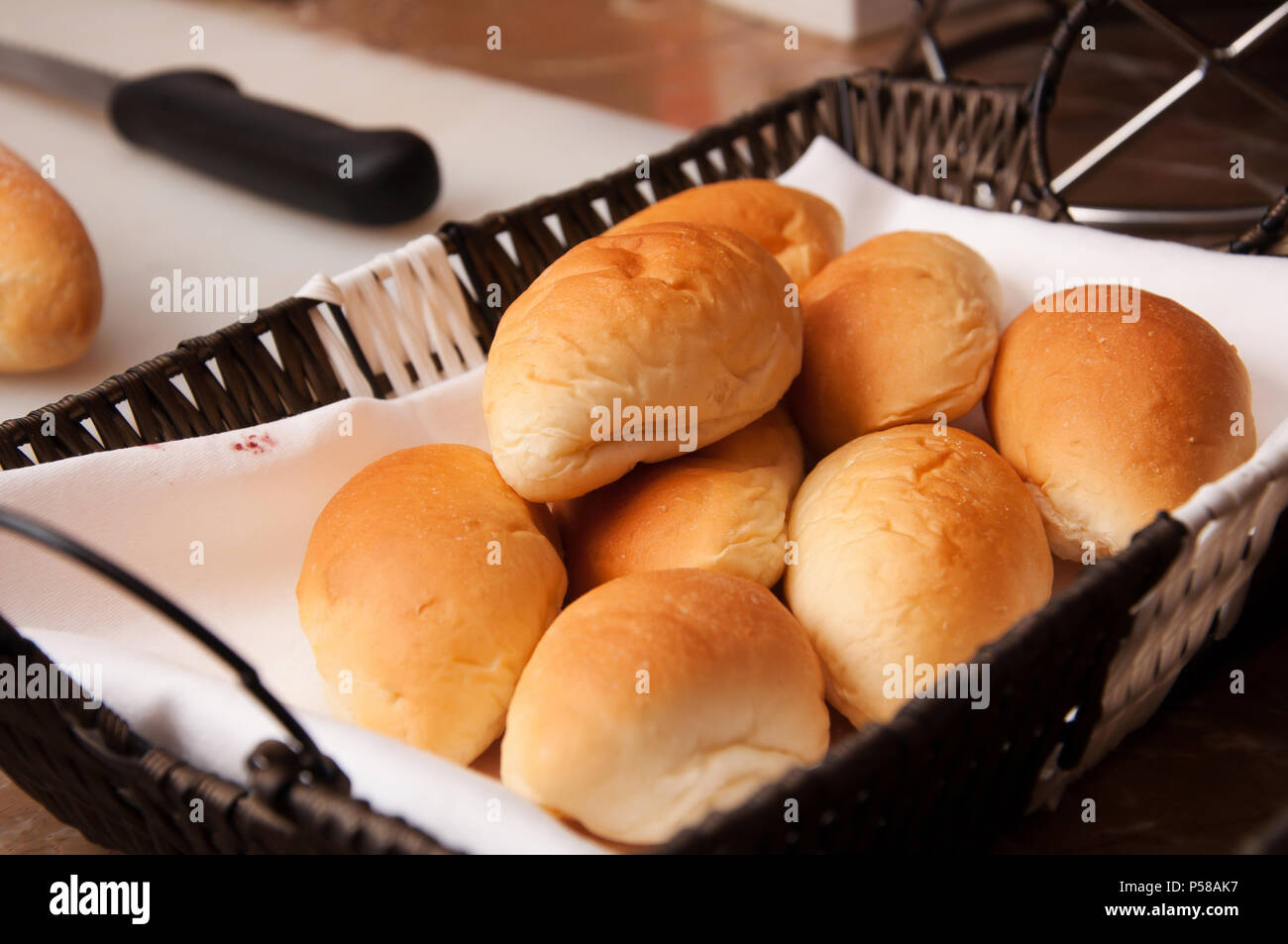 The basket of bread Stock Photo - Alamy