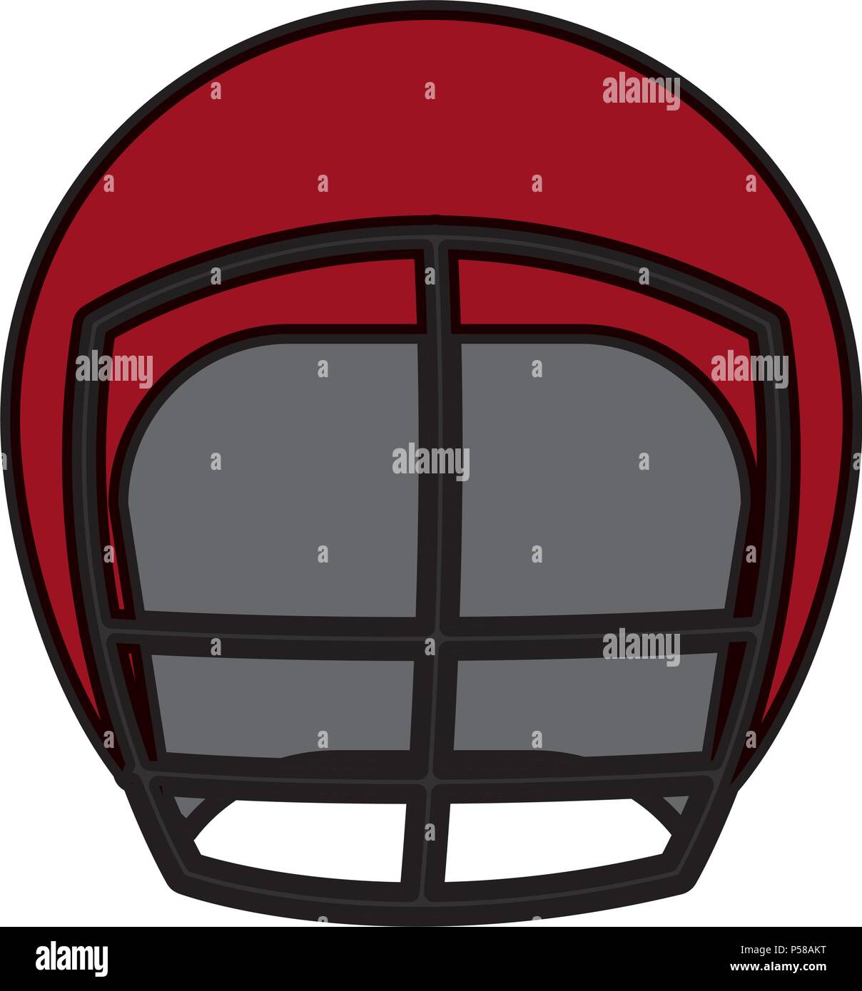 color america football helmet uniform style vector illustration Stock ...