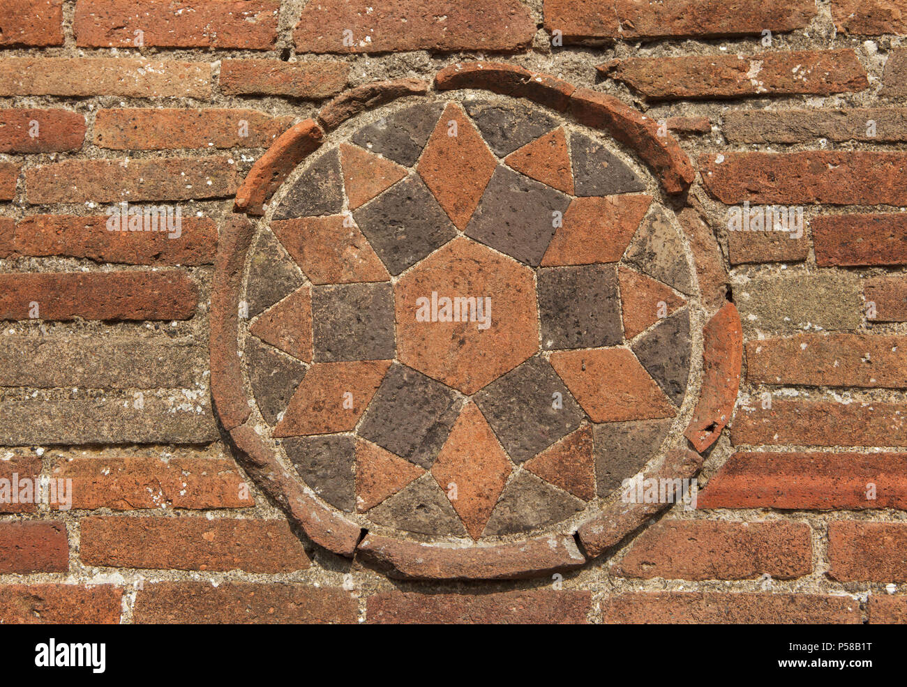 Roman house sign in the archaeological site of Pompeii (Pompei) near ...