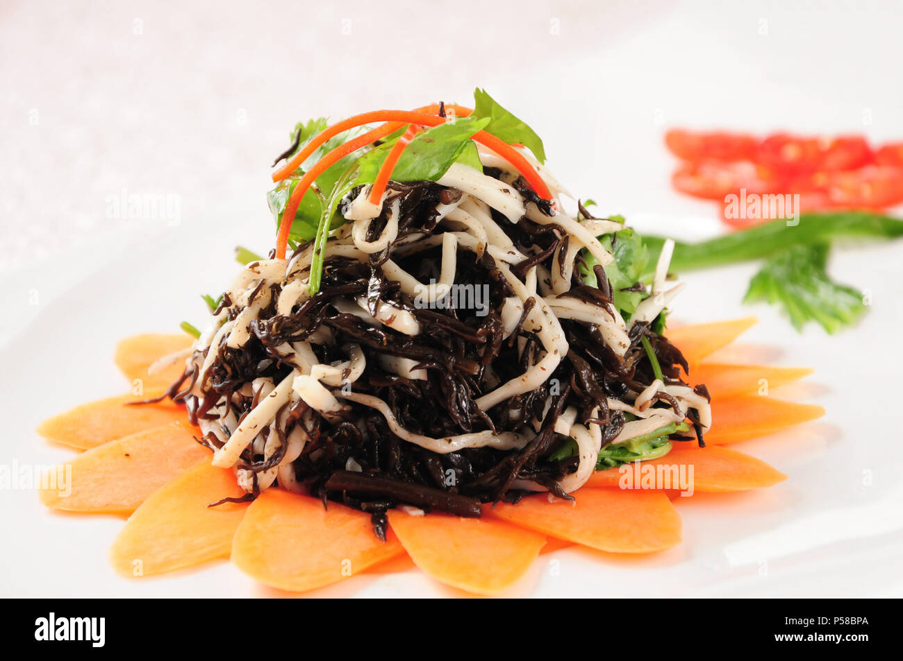 Chinese cuisine-Fu Rong Shredded Roast Duck Stock Photo - Alamy