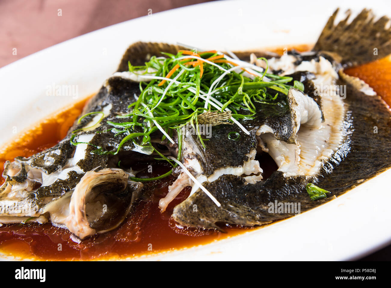 Turbot with chicken sauce hi-res stock photography and images - Alamy