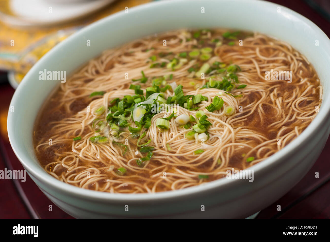 Instant chinese noodles on red background hi-res stock photography and ...